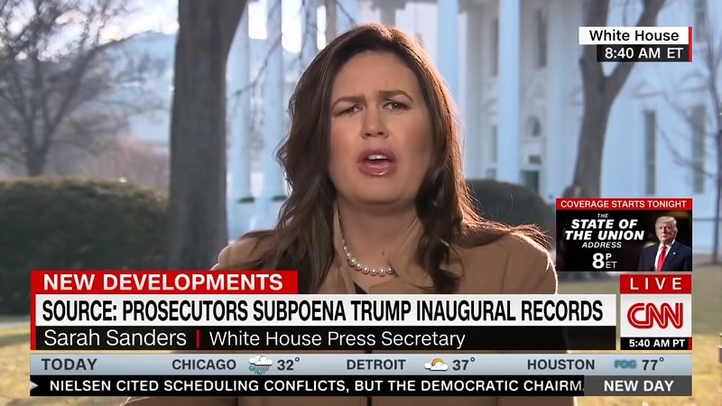 Sarah Sanders Just Admitted Trump's Inauguration Was Filled With ...